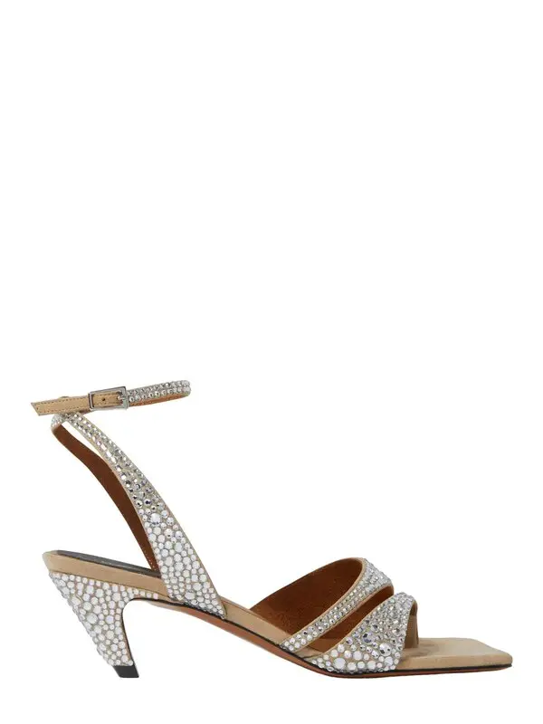 Stella McCartney Stella Spur Crystal Kitten Heels - Desert