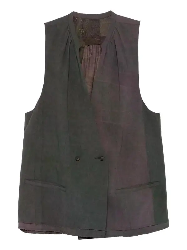 ZIGGY CHEN Paneled Waistcoat - Purple