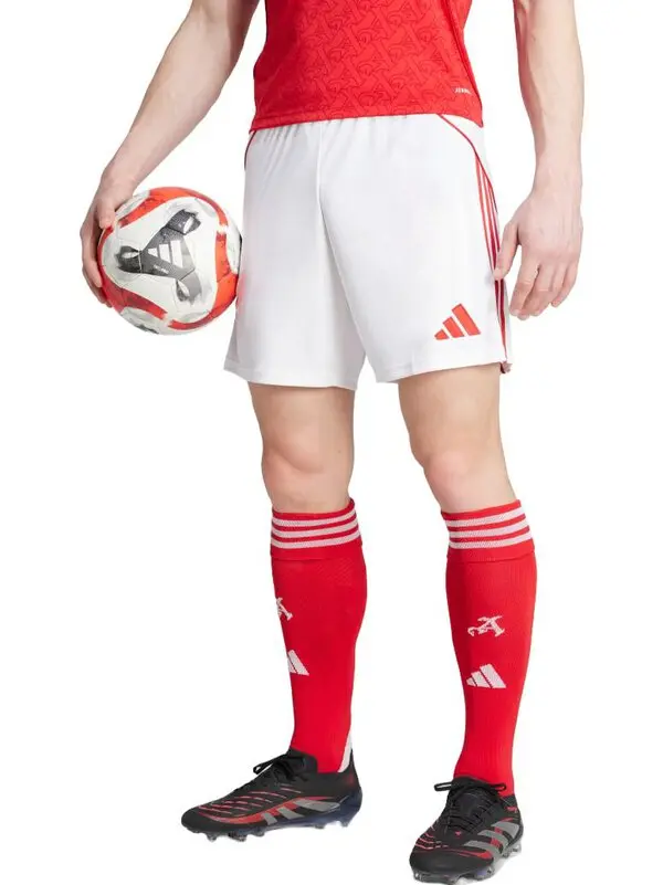 Adidas Arsenal 25/26 Home Shorts - White / Better Scarlet