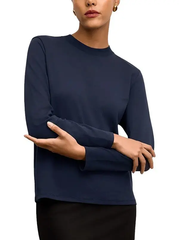 M.M.LAFLEUR Raquel Long-sleeve Tee - Dark Navy