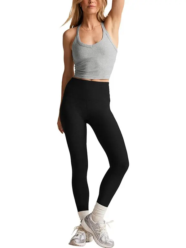 Beyond Yoga On The Up Cropped Tank Top - Silver Mist