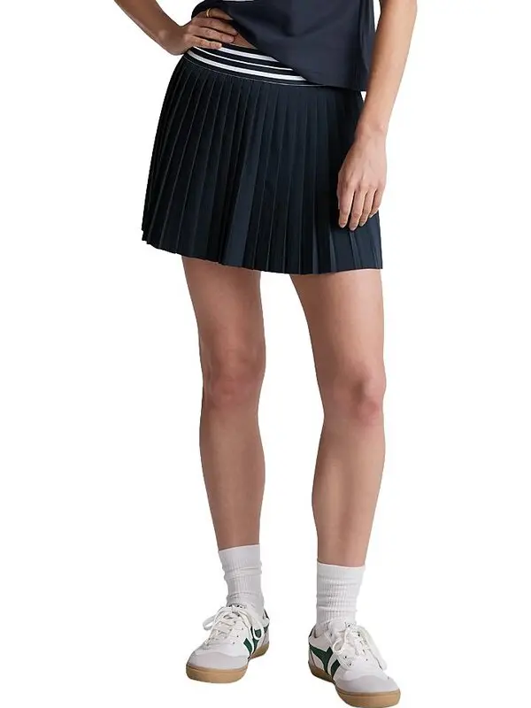 Beyond Yoga If You Pleats Mini Skirt - Nocturnal Navy