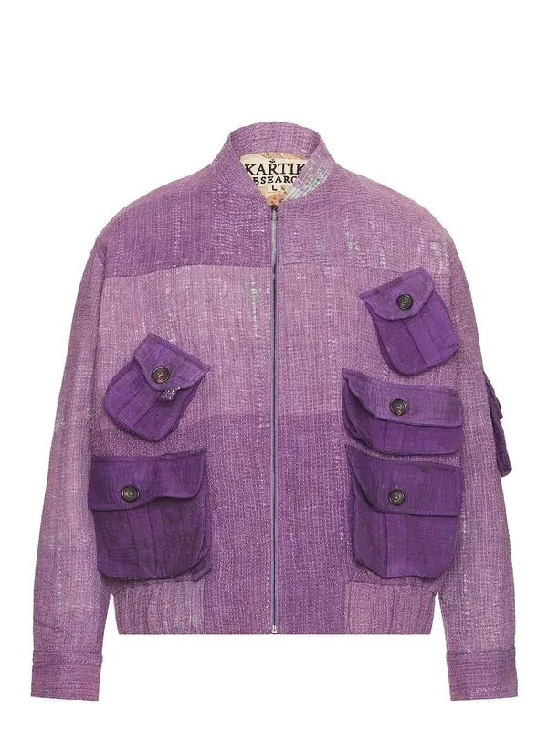 KARTIK RESEARCH Bomber Jacket - Purple