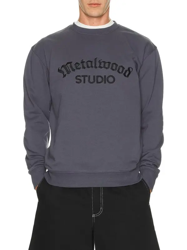 METALWOOD STUDIO Medieval Crew Neck Sweatshirt - Midnight