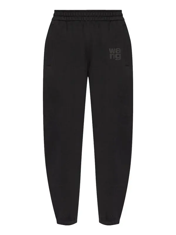 Alexander Wang Essential Terry Classic Sweatpant With Puff Paint Logo - Black
