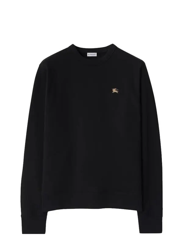 Burberry Round Neck Cotton Sweatshirt - Straight Jeans