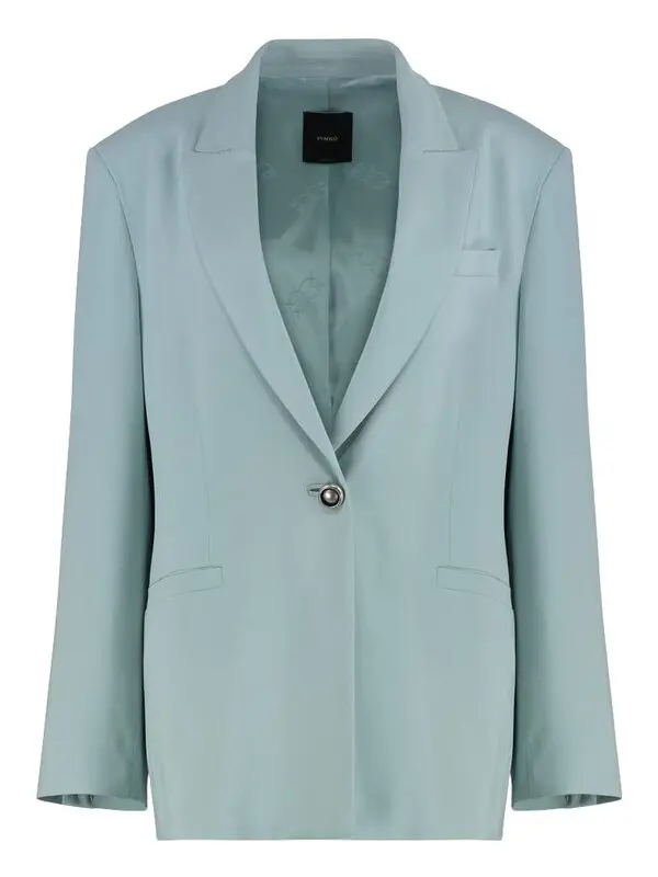 Pinko Faraona Single-breasted One-button Jacket - Blue