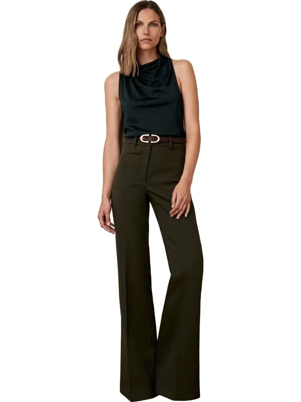 REISS Darla Sleeveless Top - Green