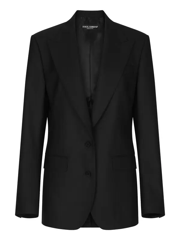 Dolce & Gabbana Single-breasted Woolen Jacket - Black