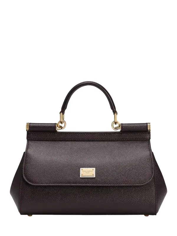 Dolce & Gabbana Medium Sicily Handbag - Bordeaux
