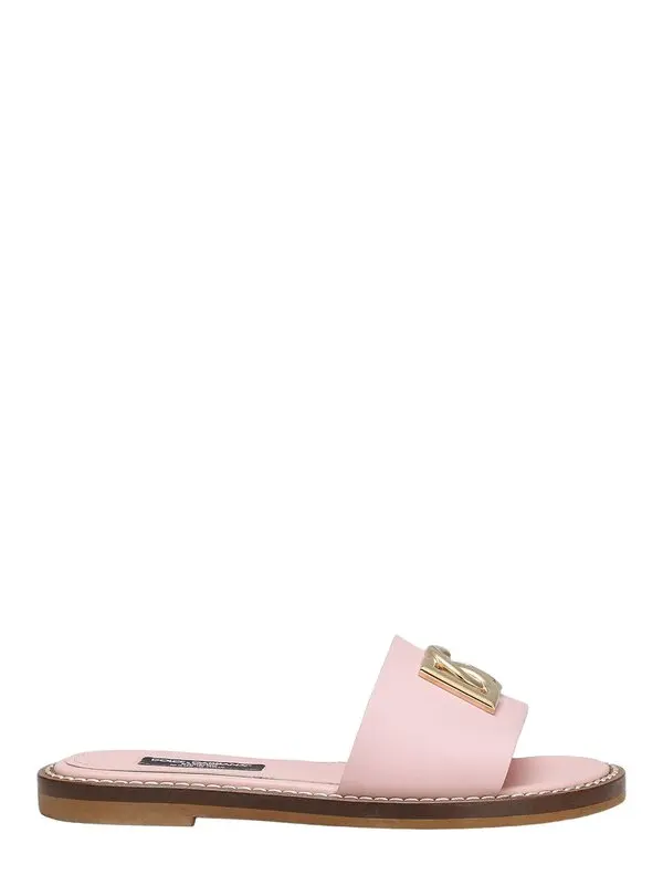 Dolce & Gabbana Flat Calfskin Slipper - Pink