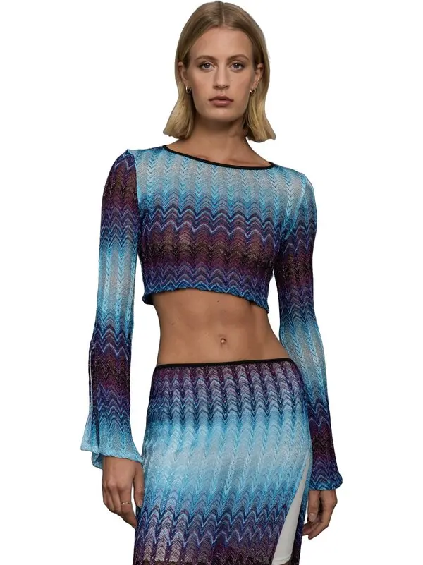 Missoni Long Sleeve Top - Multi Blue