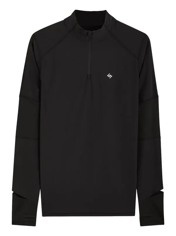 REPRESENT 247 Run Quarter-zip Stretch-jersey Jacket - Black