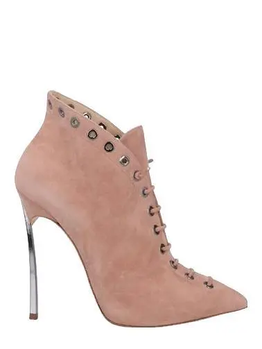 Casadei Suede Ankle Boots With Studs - Beige
