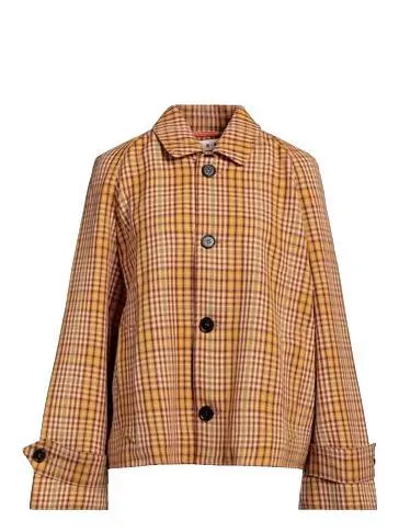Marni Flannel Coat With Tartan Pattern - Yellow