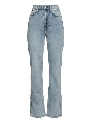 Rag & Bone Boot-cut Jeans With Leather Trims - Blue
