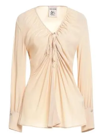 SEMICOUTURE Acetate And Silk Top - Beige