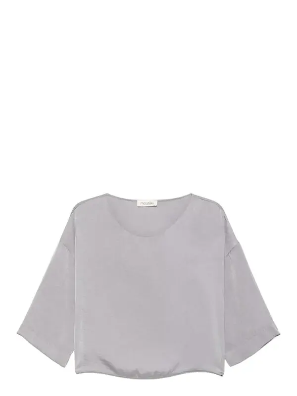 MOUTAKI Satin T-shirt - Grey