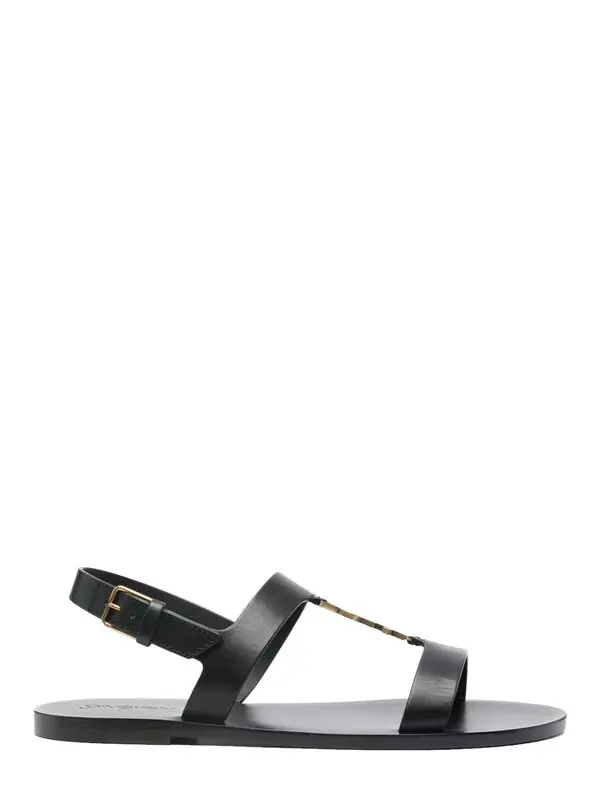 Saint Laurent Cassandre Sandals - Black