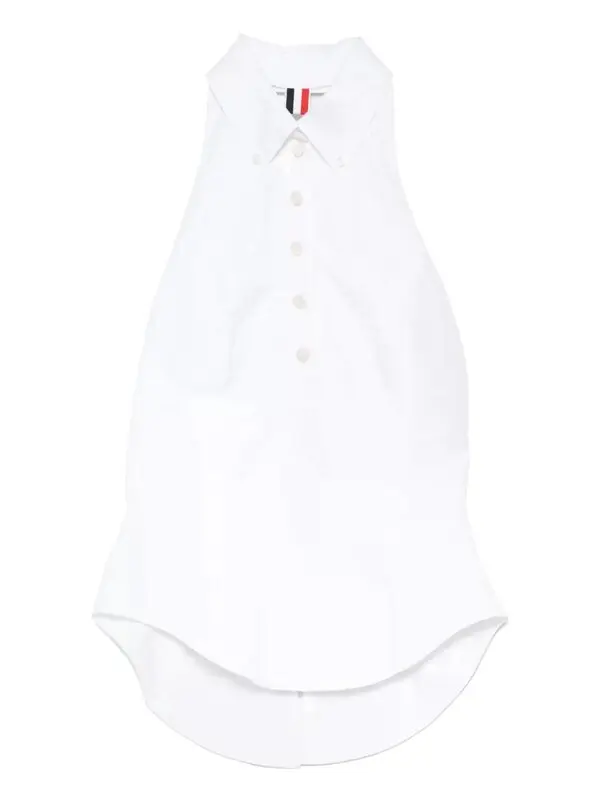 Thom Browne Cotton Halterneck Top - White