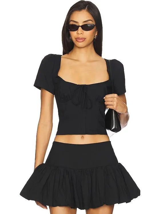 CAMILA COELHO Cari Top - Black