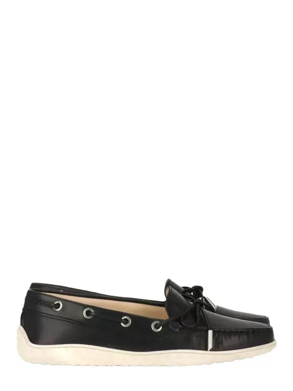 TOD'S Gommino Leather Loafers - Black