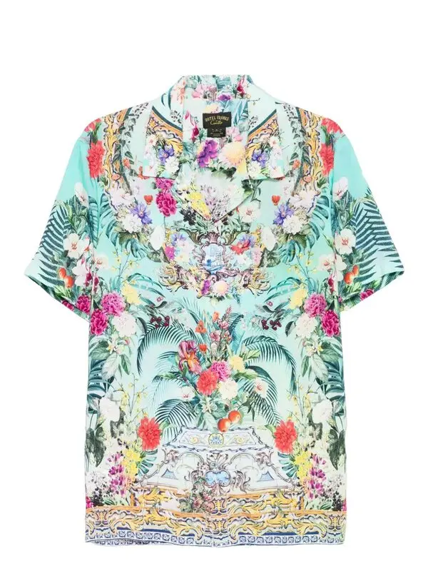 Camilla Floral-print Shirt - Blue