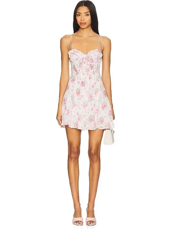 For Love & Lemons Kate Mini Dress - Pink