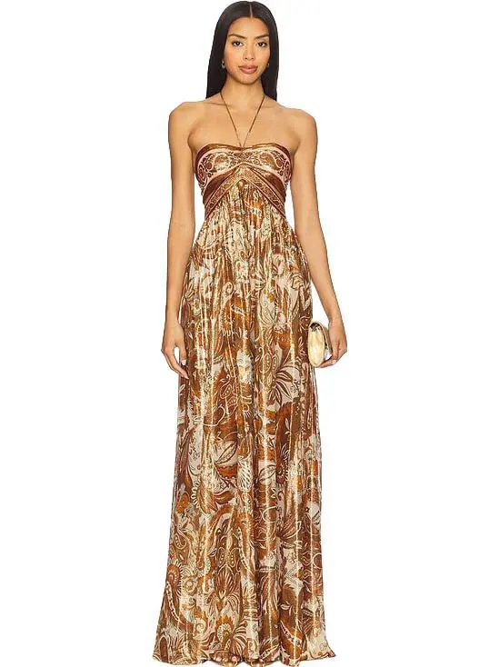Retrofete Kimmy Maxi Dress - Terracotta Paisley
