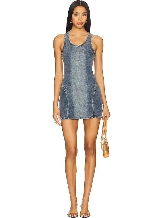 ONETEASPOON Denim Mini Dress - Worn Blue