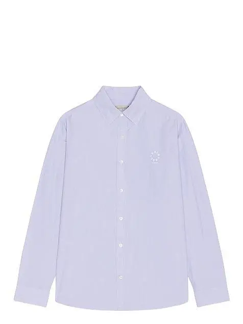ALLSAINTS Fletcher Long Sleeve Shirt In Baby Blue - Light Blue
