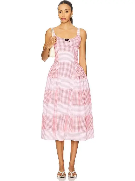 MAUDE CLUB Rosalie Dress - Light Red Gingham