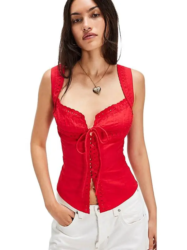 Free People Love Me Not Tank - Red
