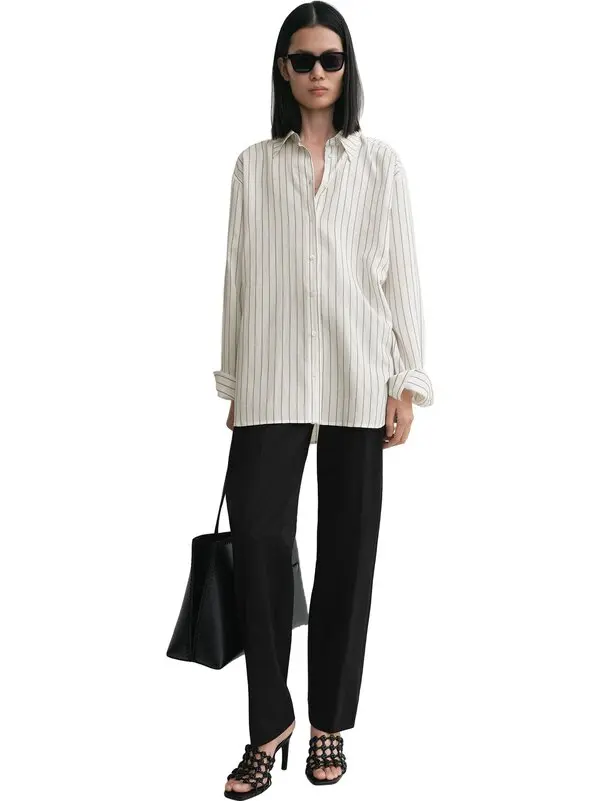 TOTEME Classic Stripe Shirt - White-oyster