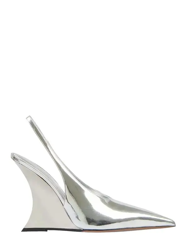 Paris Texas Nina Slingback Pumps - Silver