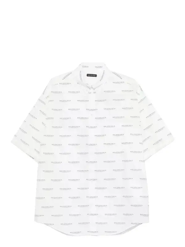 Balenciaga Logo-print Shirt - White