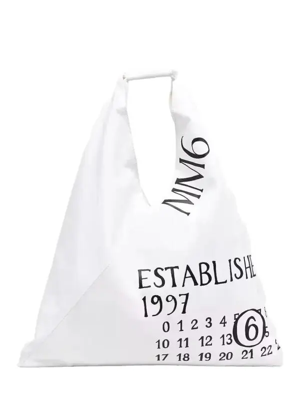 MAISON MARGIELA Numbers Motif Japanese Tote Bag - White