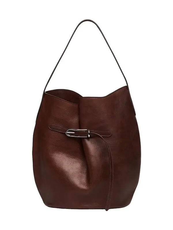 LIFFNER Belted Bucket Bag - Brown