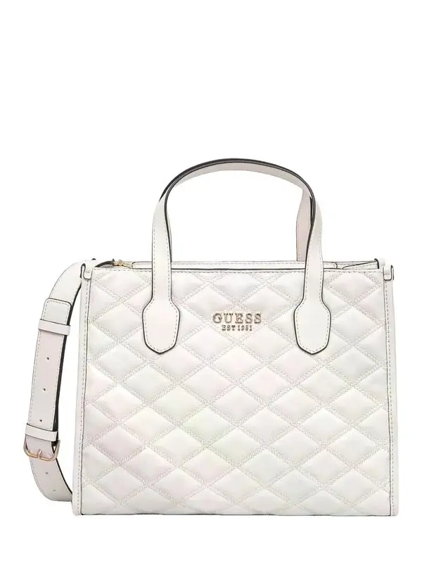 Guess Tamsin Quilted Tote - White