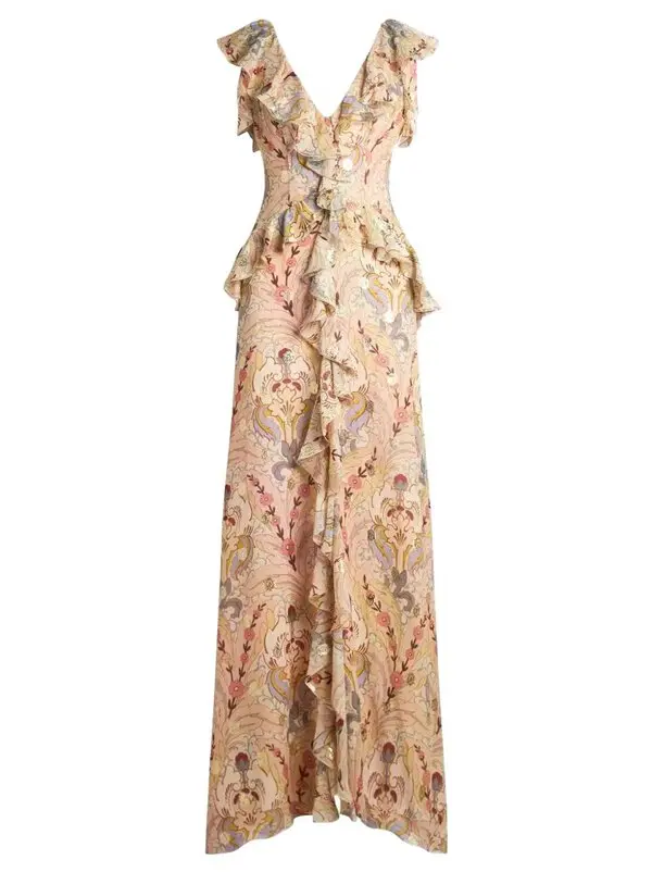 Etro Printed Maxi Dress - Neutrals