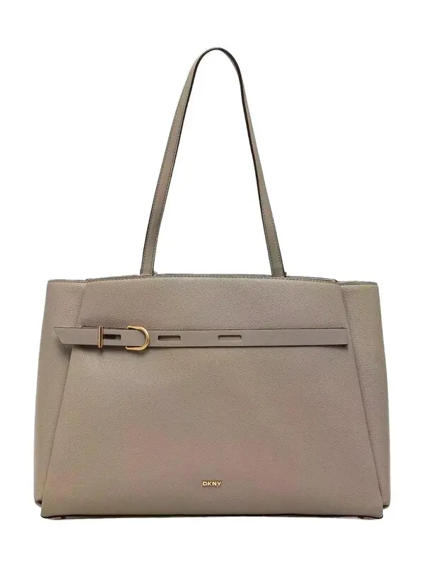 Dkny Leather Tote Bag - Neutrals
