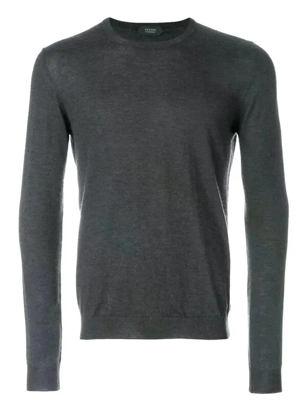 ZANONE Classic Knitted Sweater - Grey