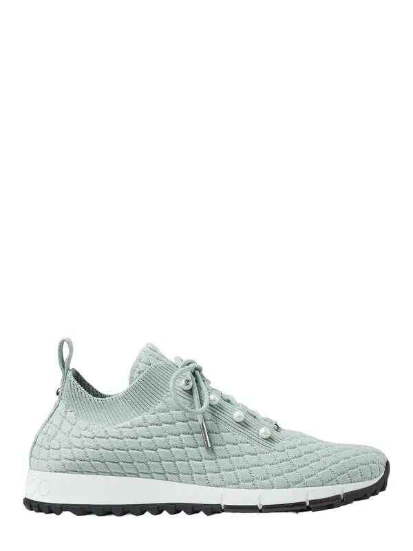 JIMMY CHOO Veles Knitted Sneakers - Turquoise