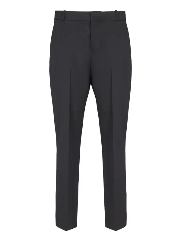 Balmain Wool Tailored Trousers - Black