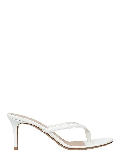 GIANVITO ROSSI Calypso Leather Heeled Sandals - White
