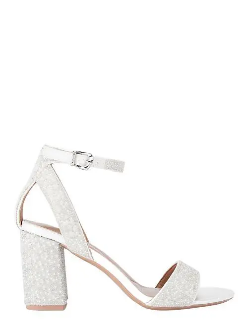 Carvela Kianni Crystal-embellished Heeled Sandals - White