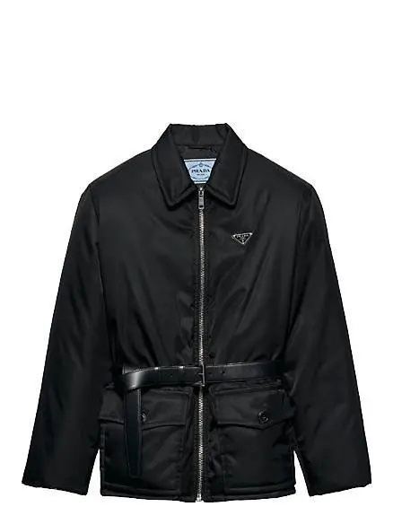 Prada Belted Re-nylon Down Jacket - Black