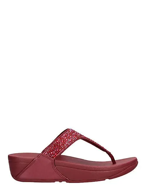 Fitflop Lulu Glitter Rubber Sandals - Wine