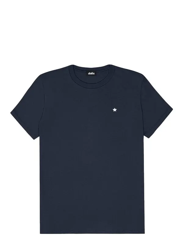DALIX Lil Star Lightweight Jersey Tee - Navy Blue