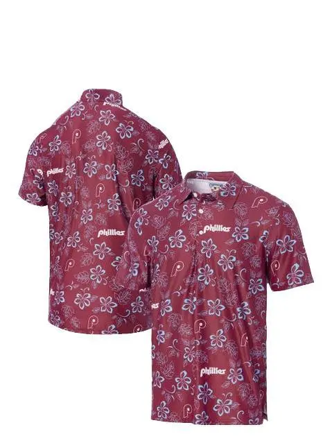 Reyn Spooner Philadelphia Phillies Cooperstown Collection Performance Polo - Maroon